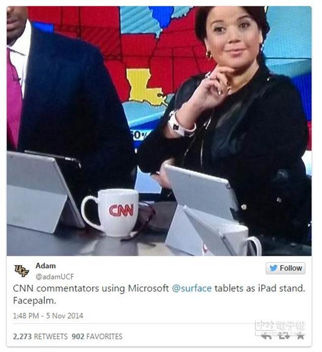 哭哭！CNN評論家用Surface當iPad支架 - 科技 - app01
