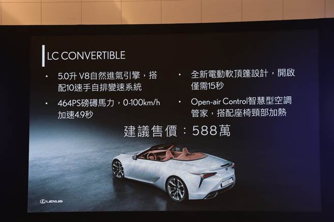 单一规格 588 万、Limited Edition 620 万，御风而行绝美敞篷 Lexus LC500 Convertible 正式发表 ...