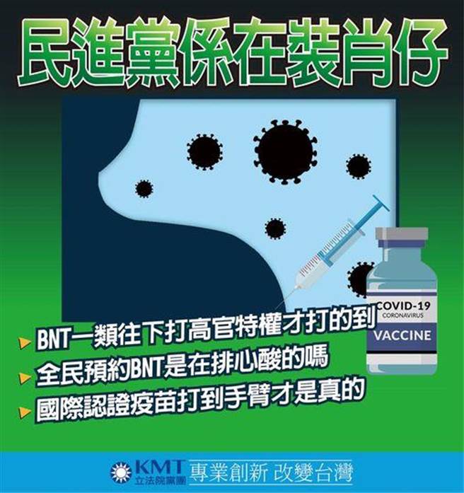BNT來了大家搶破頭 國民黨團嗆民進黨：係在裝肖仔 - 政治 - 中時新聞網