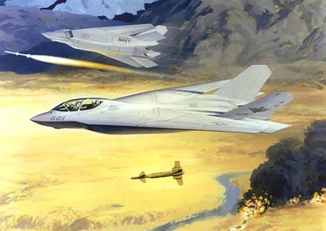 F-22戰機曾經的海軍型：NATF-22後掠翼猛禽 - 軍事 - 中時新聞網