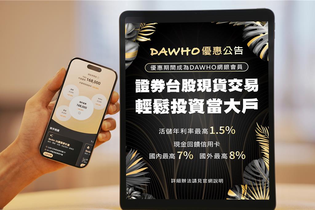 變大戶更簡單！永豐DAWHO簡易升級 綁定大戶投買零股就可 - 財經 - 中時