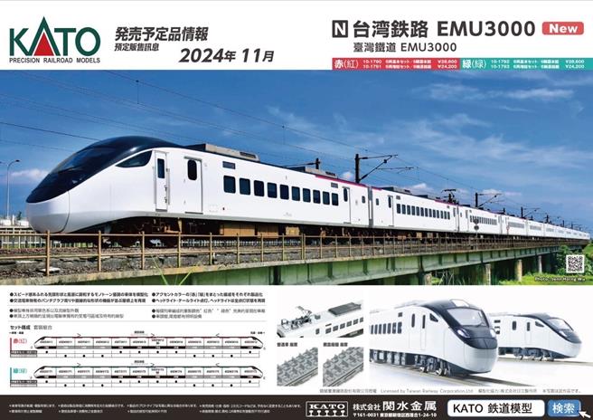 台鐵首推EMU3000型N規模型 11／15限量開賣 - 生活 - 中時