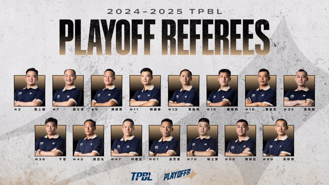 TPBL》季後賽裁判15人名單公布 展現高度重視執法專業 - 體育 - 中時